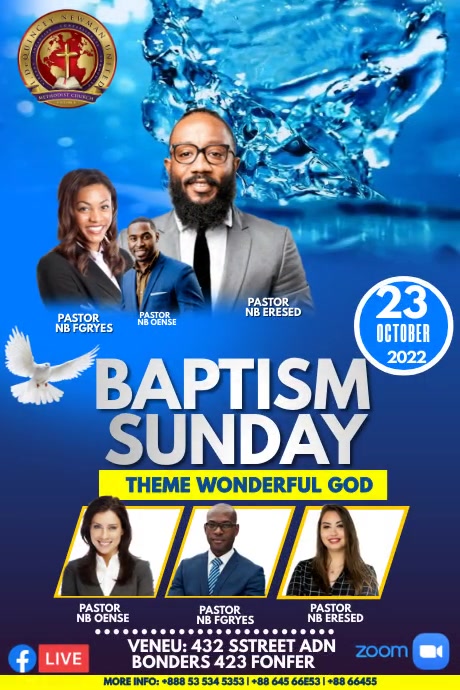 baptism flyer Template | PosterMyWall