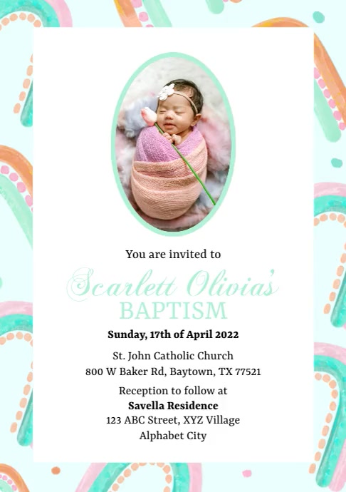Baptism Invitation Template | PosterMyWall