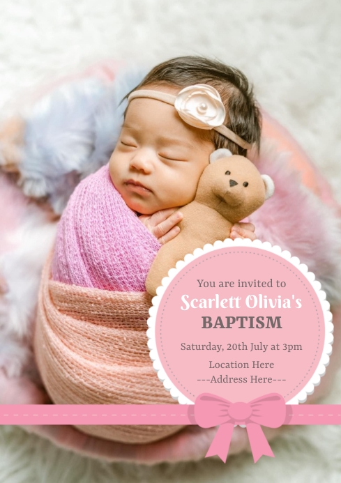 Baptism Invitation Template | PosterMyWall