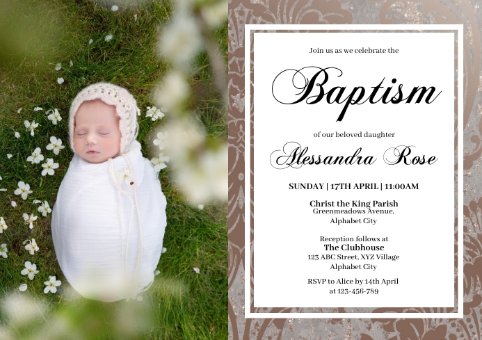 Baptism Invitation Template | PosterMyWall