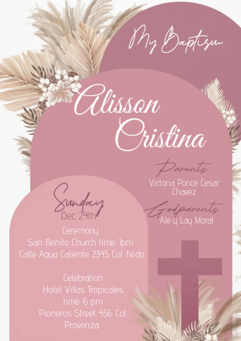 Baptism invitation Template | PosterMyWall