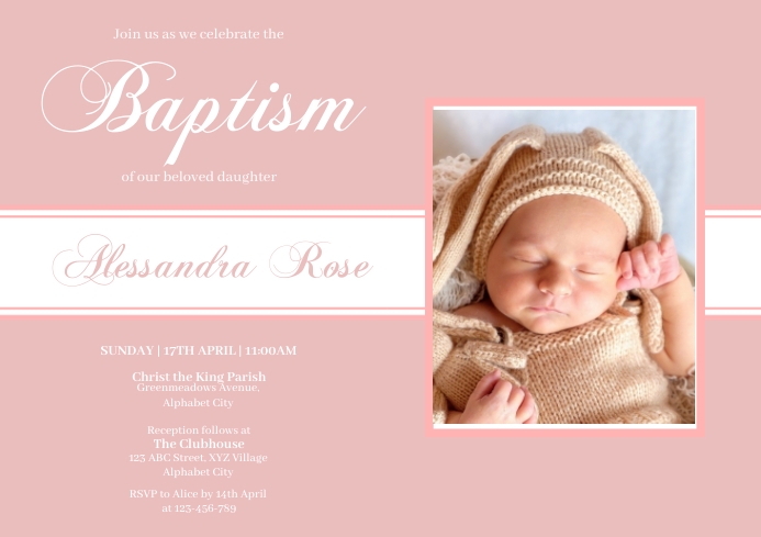 Baptism Invitation Template | PosterMyWall
