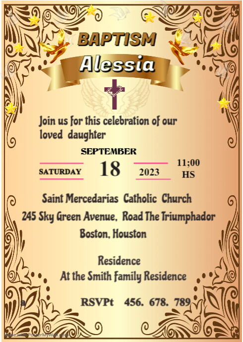 BAPTISM INVITATION Template | PosterMyWall