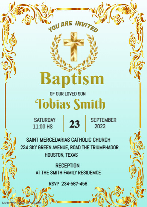 BAPTISM INVITATION Template | PosterMyWall