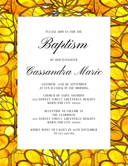 Baptism Invitation Template | PosterMyWall