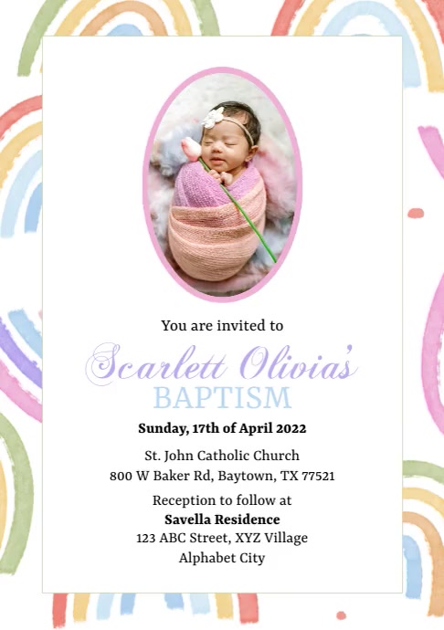 Baptism Invitation Template | PosterMyWall