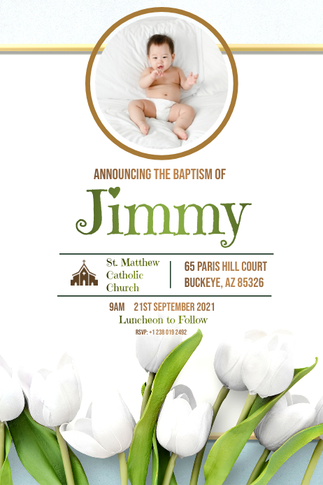 Baptism Invitation Template | PosterMyWall