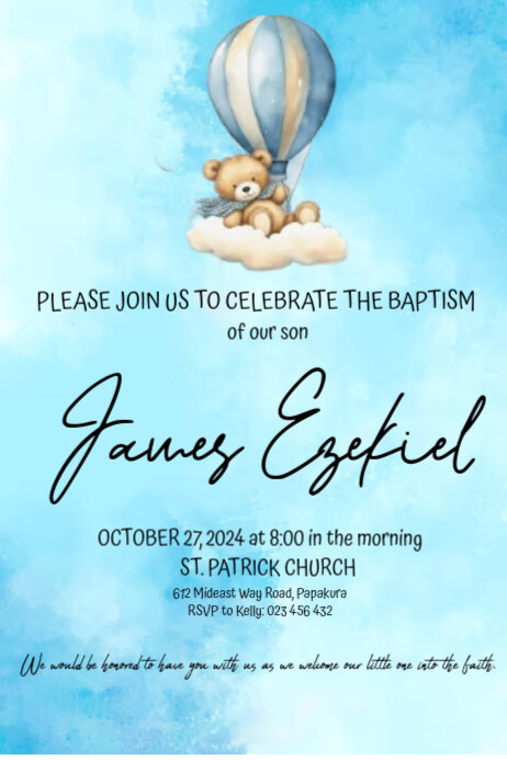 Baptism Poster Template | PosterMyWall