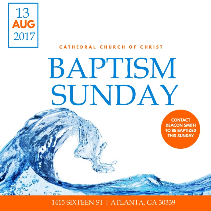 BAPTISM POSTER TEMPLATE | PosterMyWall