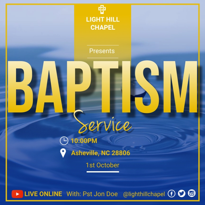 Plantilla de baptism service (1) | PosterMyWall