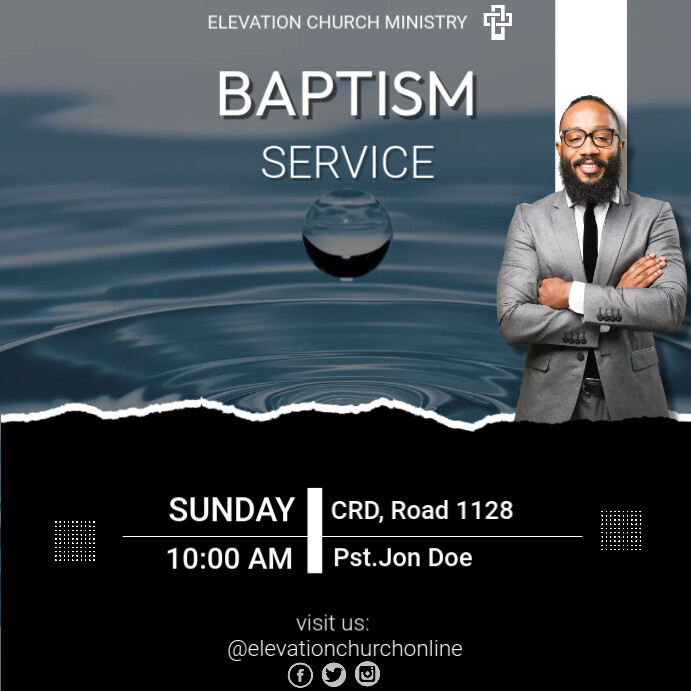 BAPTISM SERVICE (2) Template | PosterMyWall
