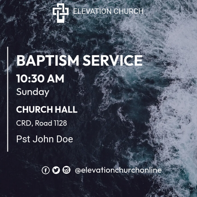 Copy of BAPTISM SERVICE (2) | PosterMyWall