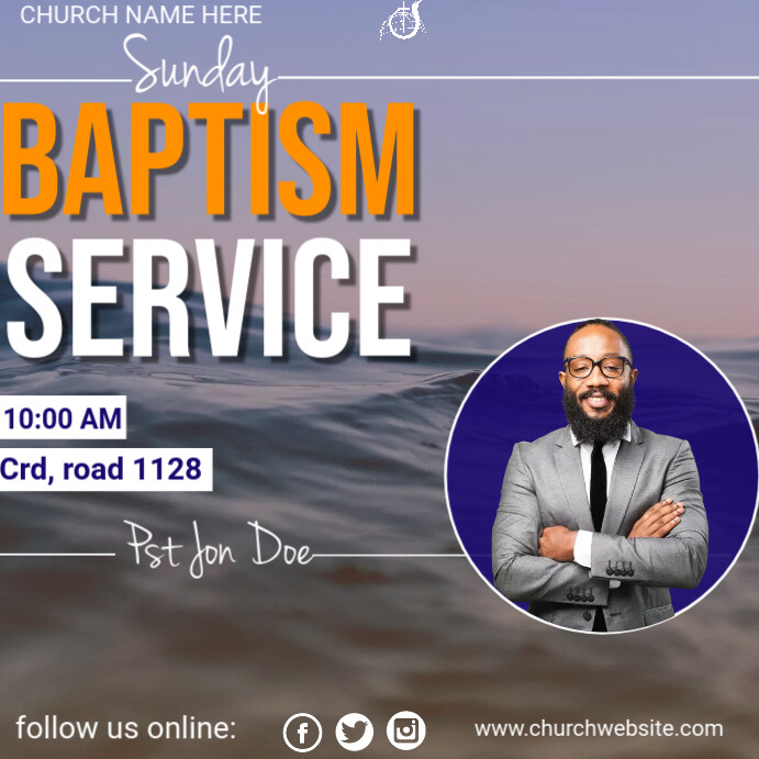 BAPTISM SERVICE (5) Template | PosterMyWall