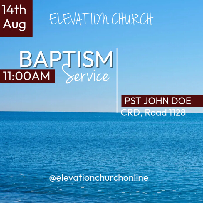 Copy of BAPTISM SERVICE (9) | PosterMyWall