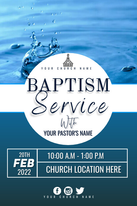 Baptism Service Template | PosterMyWall