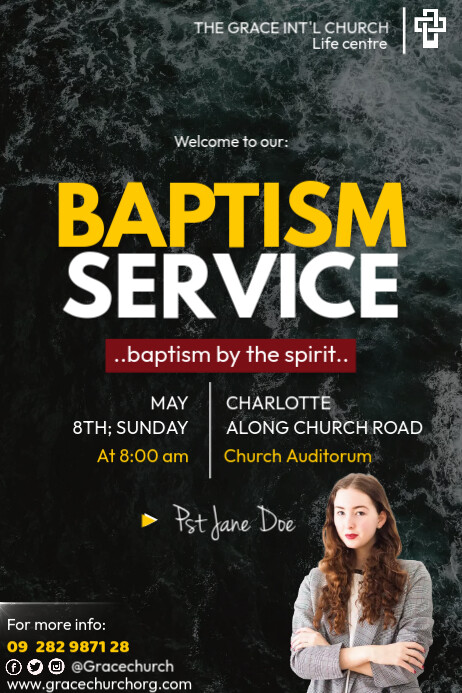 baptism service Template | PosterMyWall