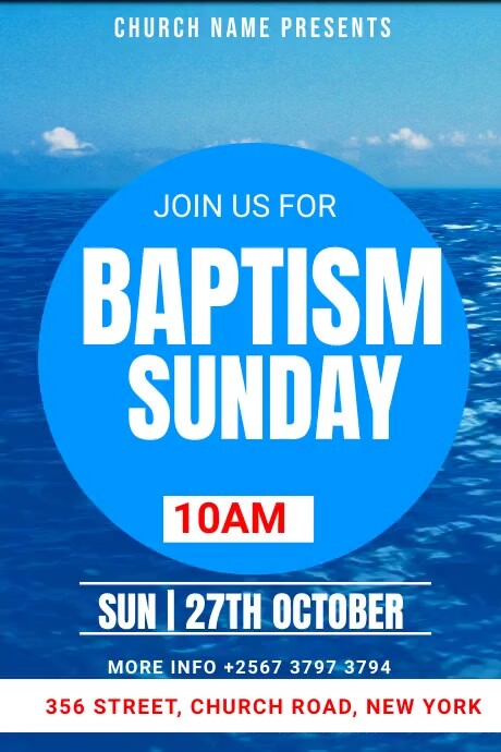 Plantilla de Baptism service | PosterMyWall