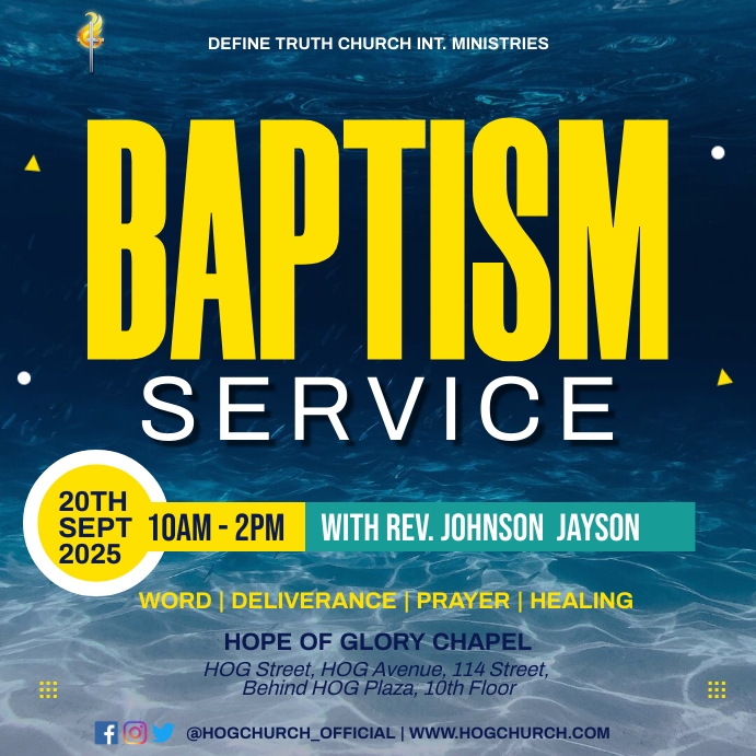Baptism service Template | PosterMyWall