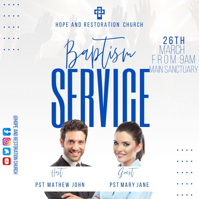 Baptism service Template | PosterMyWall