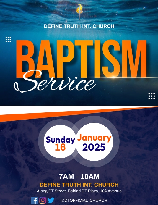 Baptism service Template | PosterMyWall