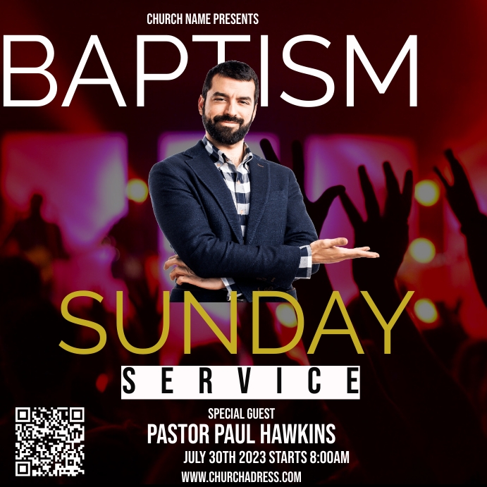 Baptism sunday Template | PosterMyWall