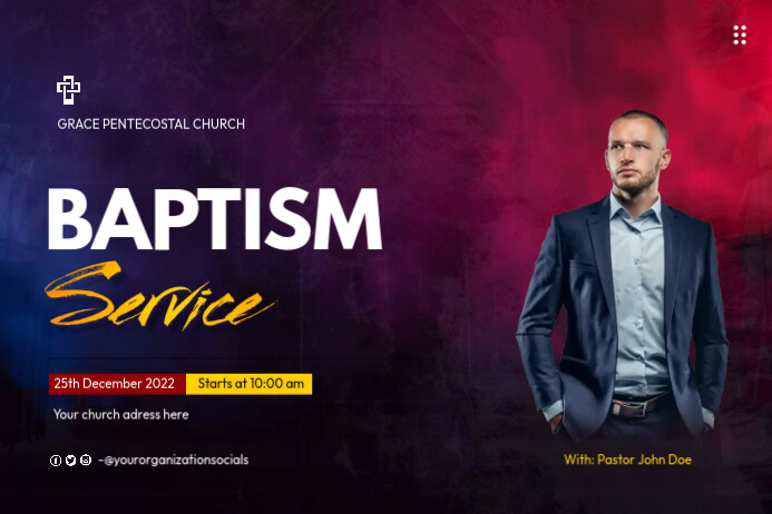 Baptism sunday Template | PosterMyWall