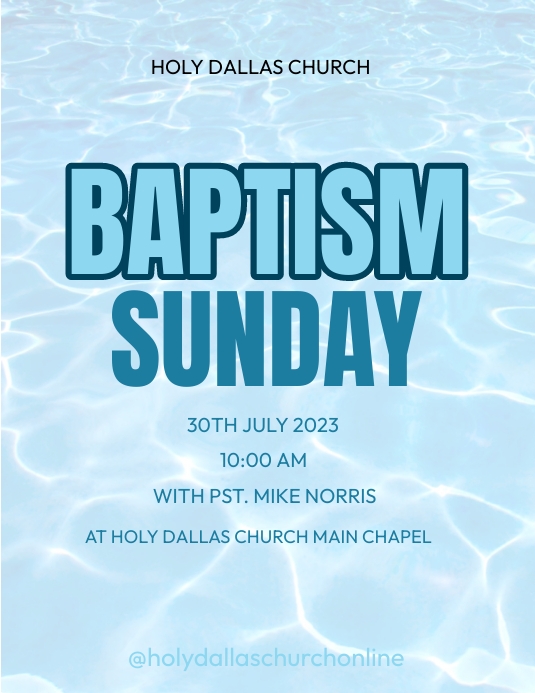 baptism Sunday Template | PosterMyWall