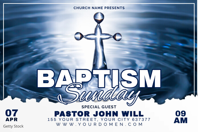 Baptism sunday Template | PosterMyWall