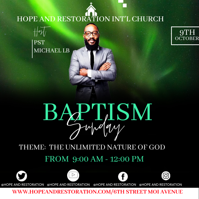baptism sunday Template | PosterMyWall
