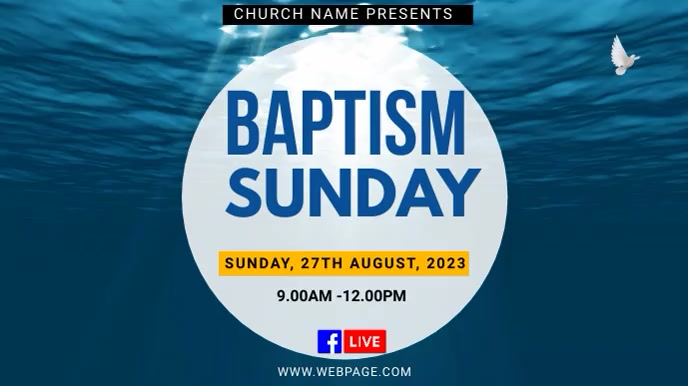 Copy of Baptism Sunday Display | PosterMyWall