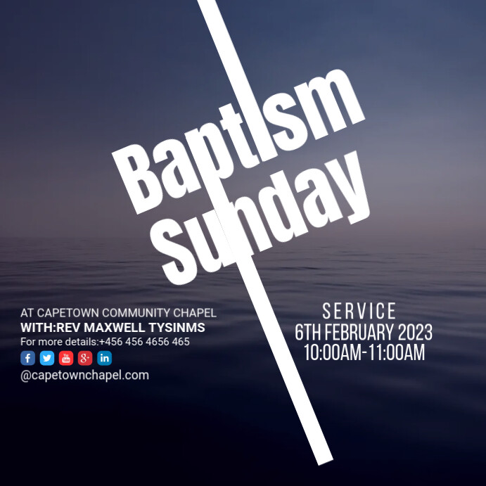 Plantilla de baptism Sunday flyer template (1) | PosterMyWall