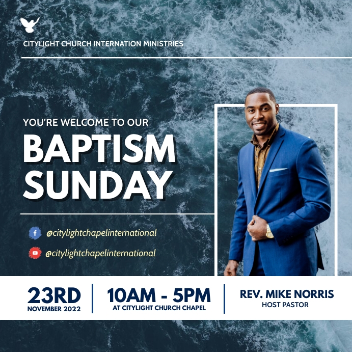 baptism sunday flyer template | PosterMyWall