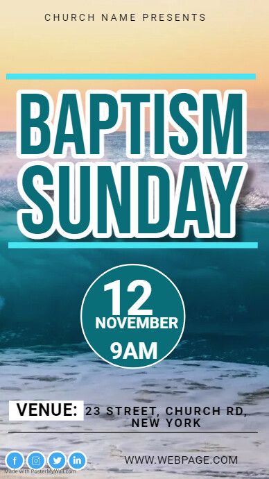 baptism sunday flyer template | PosterMyWall