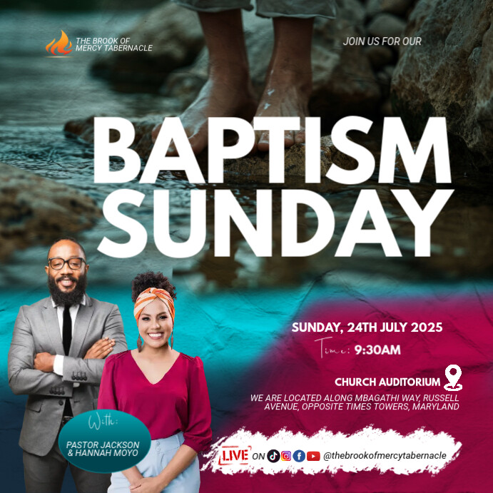 Baptism Sunday Poster Template | PosterMyWall
