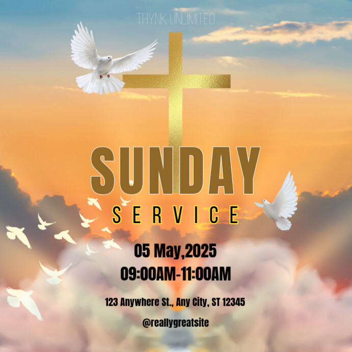 Copy of Baptism Yellow Photo Collage Church Service Instagram Post ...
