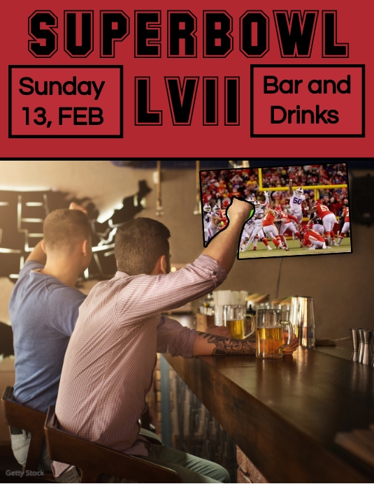 Copy of Bar and drinks superbowl (1) | PosterMyWall
