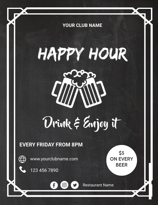 Bar and Restaurant flyers Template | PosterMyWall