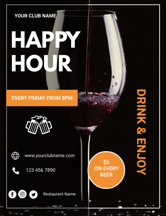 Bar and Restaurant flyers Template | PosterMyWall