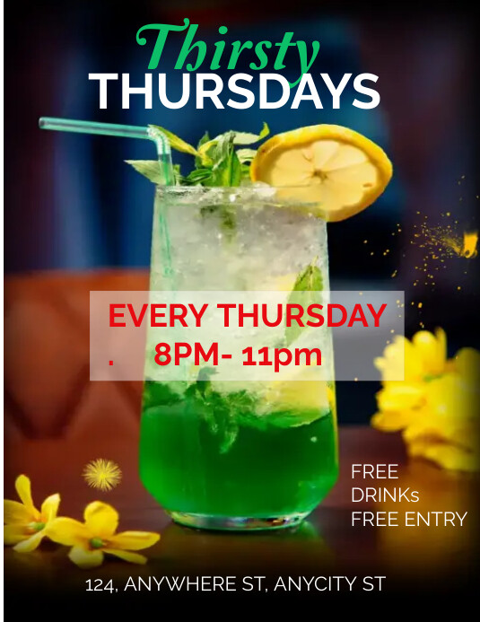 Bar cocktail Template | PosterMyWall