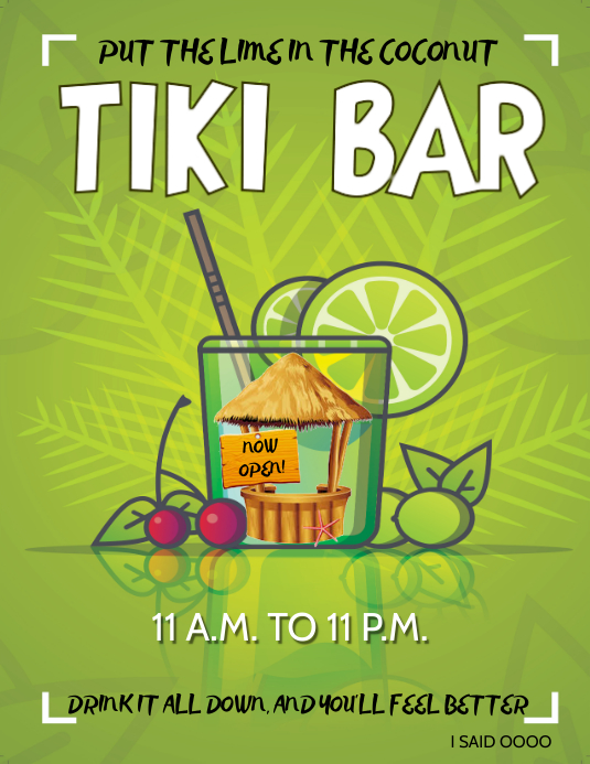 Copy of TIKI BAR | PosterMyWall