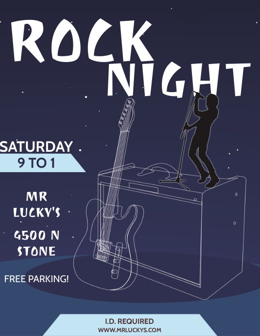 ROCK NIGHT Template | PosterMyWall
