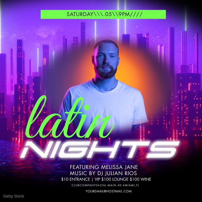 Bar Event Live DJ Club Flyer Party Template | PosterMyWall