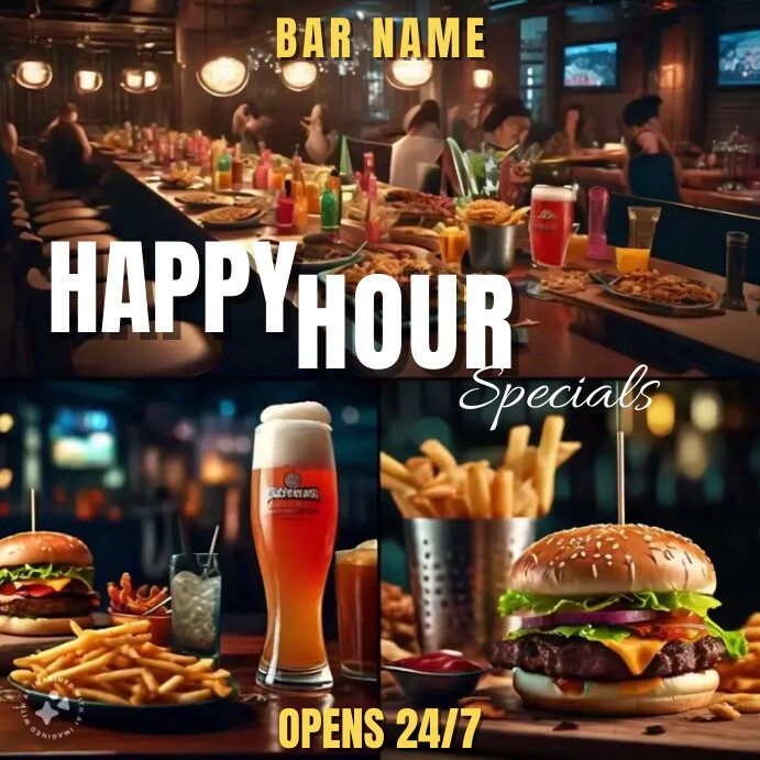 Plantilla de Bar Flyer | PosterMyWall