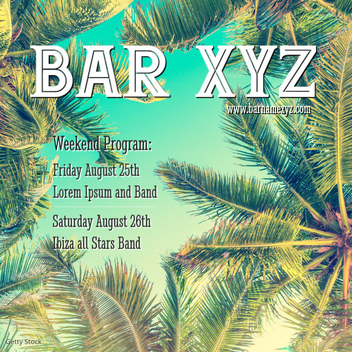 Copy of Bar Flyer weekend program Template advert ins | PosterMyWall