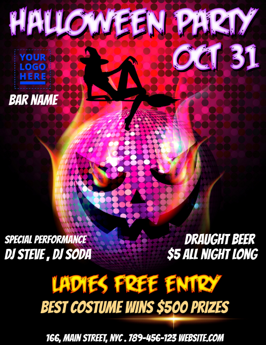 Bar halloween party flyer Template | PosterMyWall