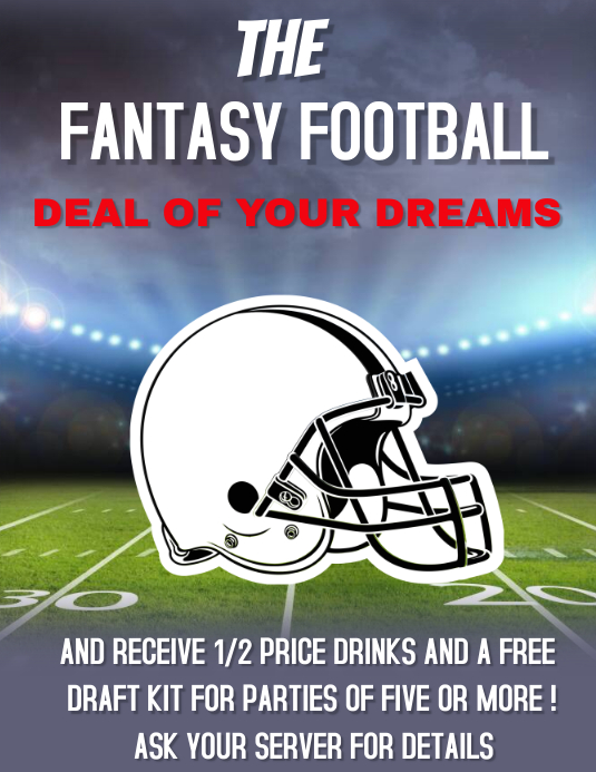 BAR HAPPY HOUR FOOTBALL Template | PosterMyWall