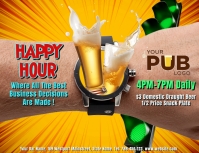 Bar happy hour promotion flyer Template | PosterMyWall