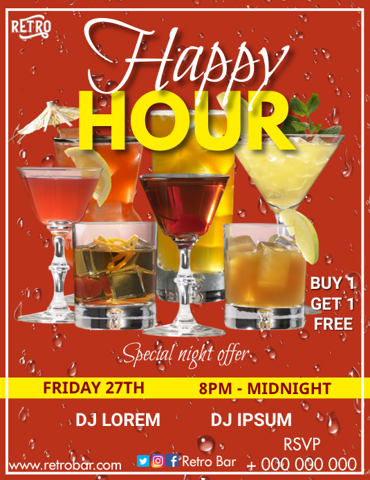 Bar Menu Template | PosterMyWall