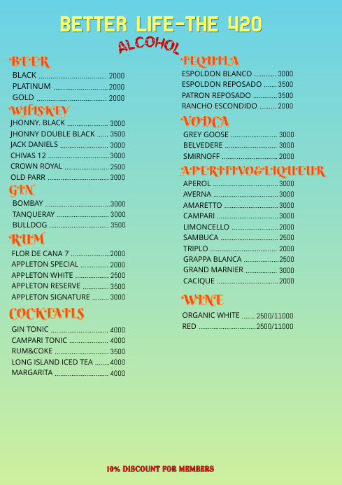 BAR MENU Template | PosterMyWall