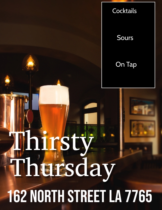 Bar Menu event Template | PosterMyWall